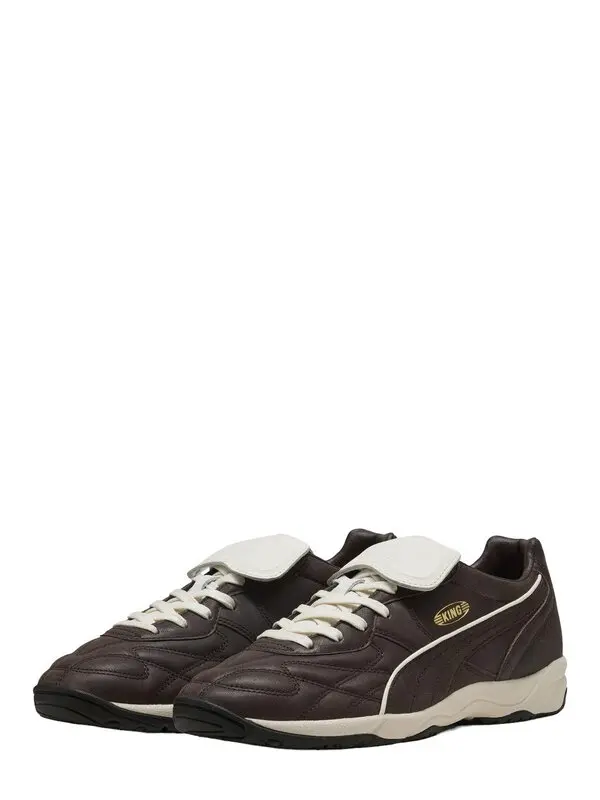 PUMA King Indoor Premium Soccer Sneakers - Dark Chocolate/warm White