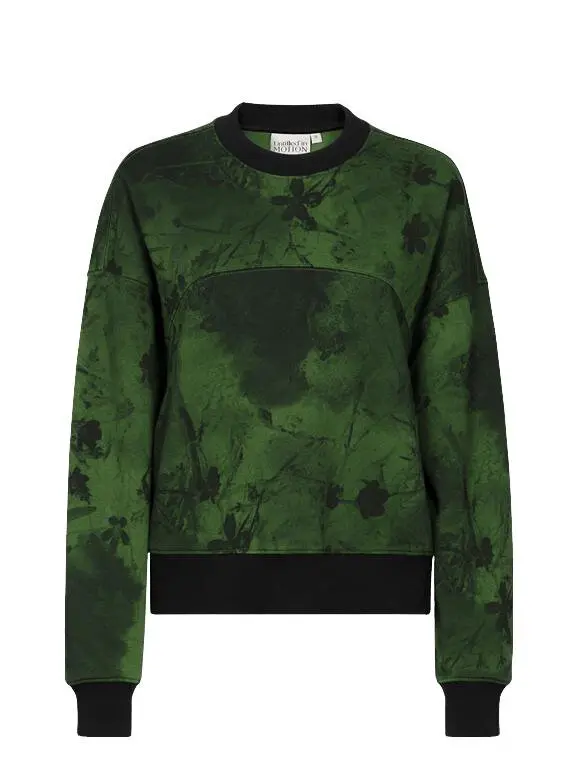 UNTITLED IN MOTION Floral Print Relaxed Fit Sweatshirt - Faskomilo-green