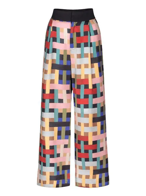 UNTITLED IN MOTION Petra Print Wide-leg Pant - Weave