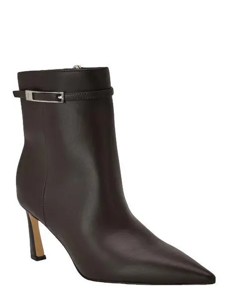 Calvin Klein Pointed Toe Booties - Brown