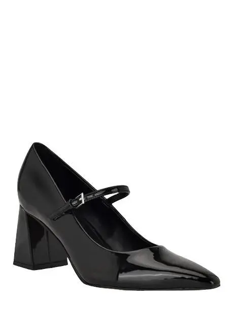 Calvin Klein Naprina Pointed-toe Mary Jane Pumps - Black Patent