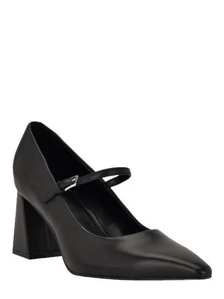 Calvin Klein Naprina Pointed-toe Mary Jane Pumps - Black
