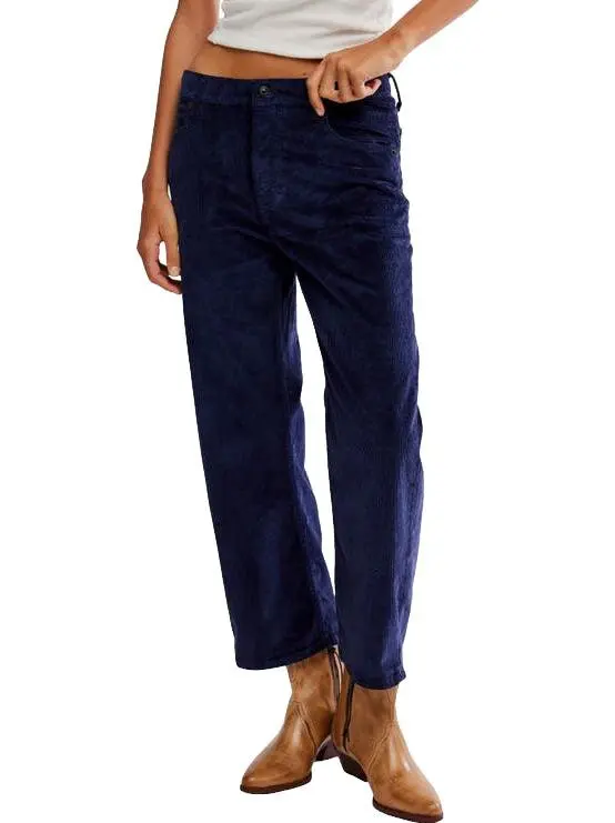 Free People Deep Trance Corduroy Wide-leg Pants - Deep Seas