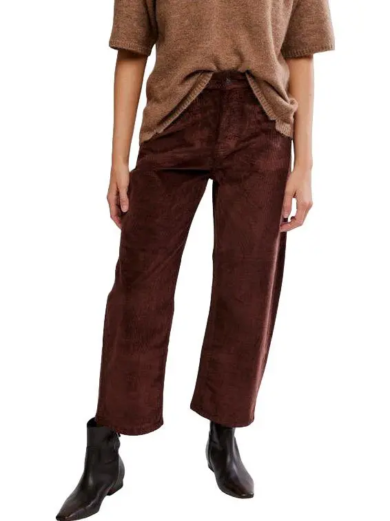 Free People Deep Trance Corduroy Wide-leg Pants - Shaved Chocolate