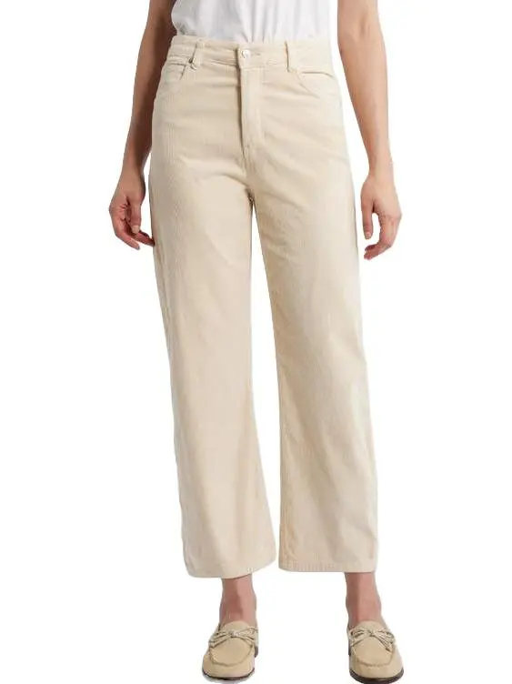 Free People Deep Trance Corduroy Wide-leg Pants - White Swan