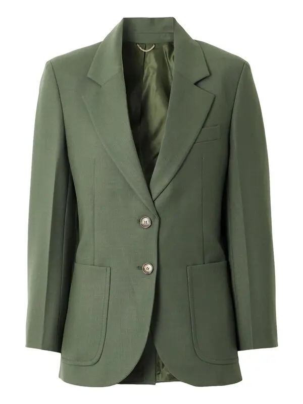 Victoria Beckham Twill Blazer - Green