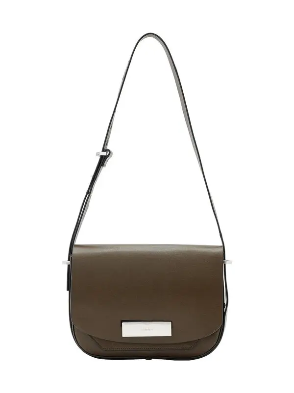 ALLSAINTS Etta Leather Shoulder Bag - Fango Brown- Glazed