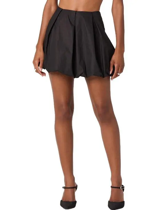 Astr The Label Cotton Bubble Mini Skirt - Black