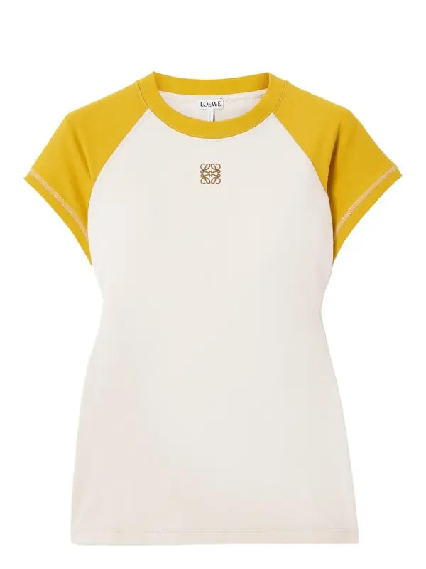 Loewe Anagram Embroidered Jersey T-shirt - White