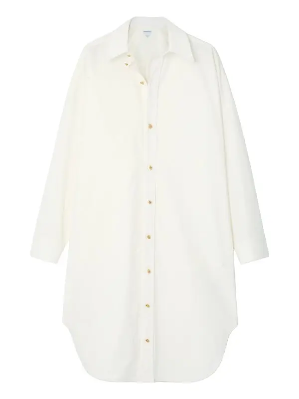 Bottega Veneta Cotton-blend Poplin Tunic - Neutrals