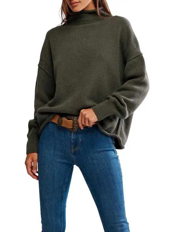 Free People Torres Turtleneck Sweater - Army