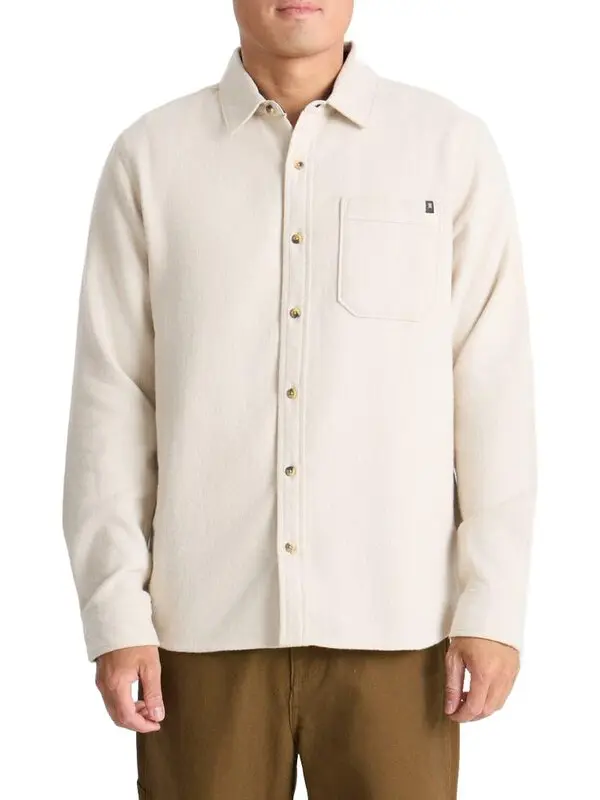 ROARK Crossroads Organic Cotton Button-up Shirt - Fossil