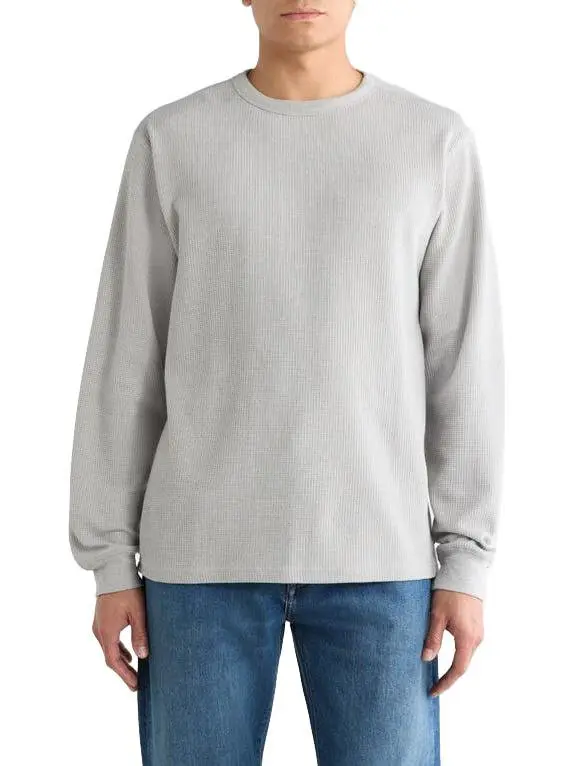 ROARK Cotton Blend Thermal Sweatshirt - Heather Grey