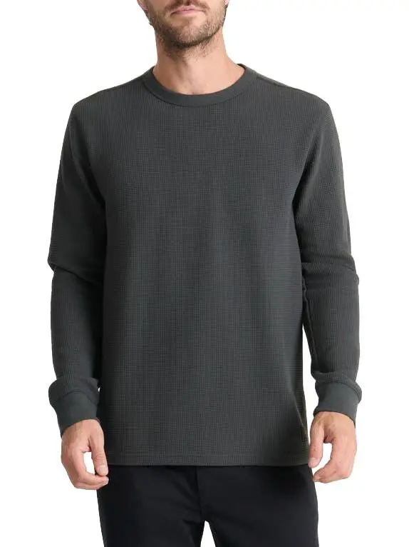 ROARK Cotton Blend Thermal Sweatshirt - Onyx