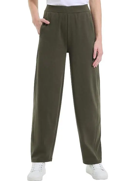 LANDS' END Sport Knit High Rise Barrel Ankle Pants - Forest Moss