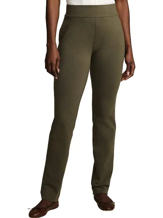 LANDS' END Starfish Mid Rise Slim Leg Pants - Forest Moss