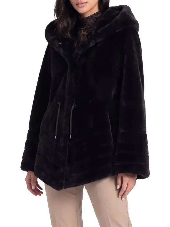 Gorski Reversible Shearling And Taffeta Jacket - Black/black