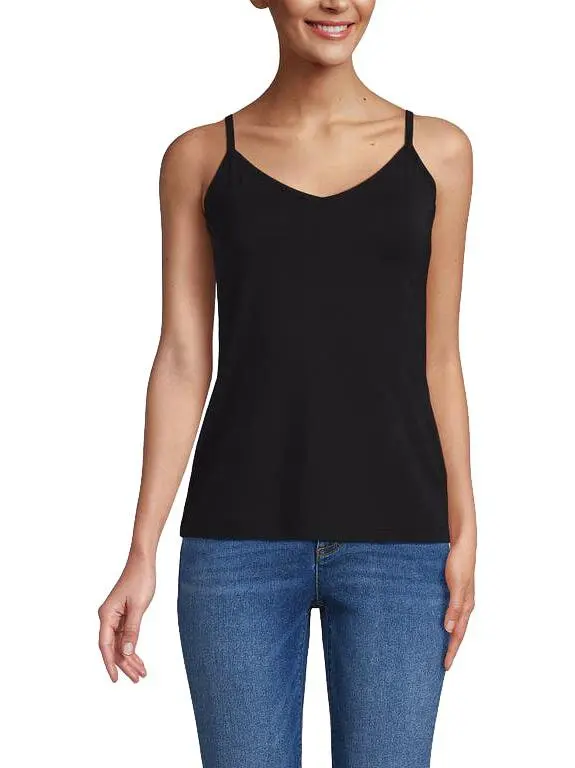 LANDS' END Cooling V-neck Camisole - Black