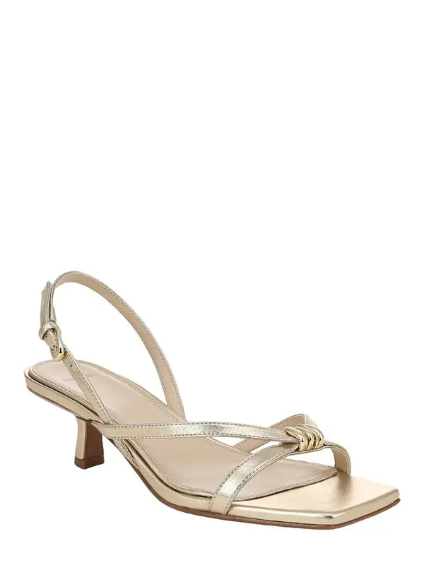 Vince Tali Slingback Kitten Heel Sandal - Champagne