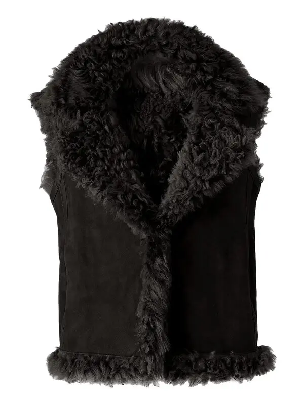 Mackage Kasia Reversible Shearling Vest - Black