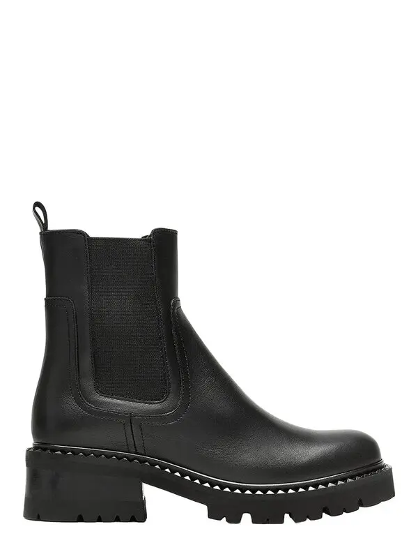 La Canadienne Cory Leather Chelsea Booties - Black