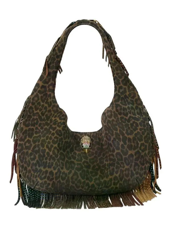 Kurt Geiger Leopard-print Fringe Tote - Brown