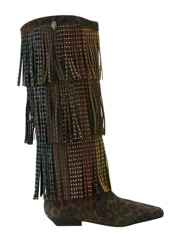 Kurt Geiger Western Fringe Boots - Brown