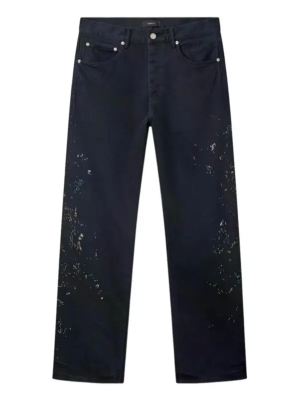 PURPLE BRAND P011 Beaded-splatter Jeans - Black