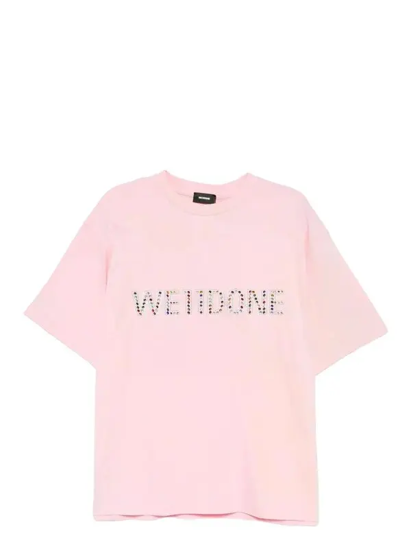 We11Done Logo-print T-shirt - Pink