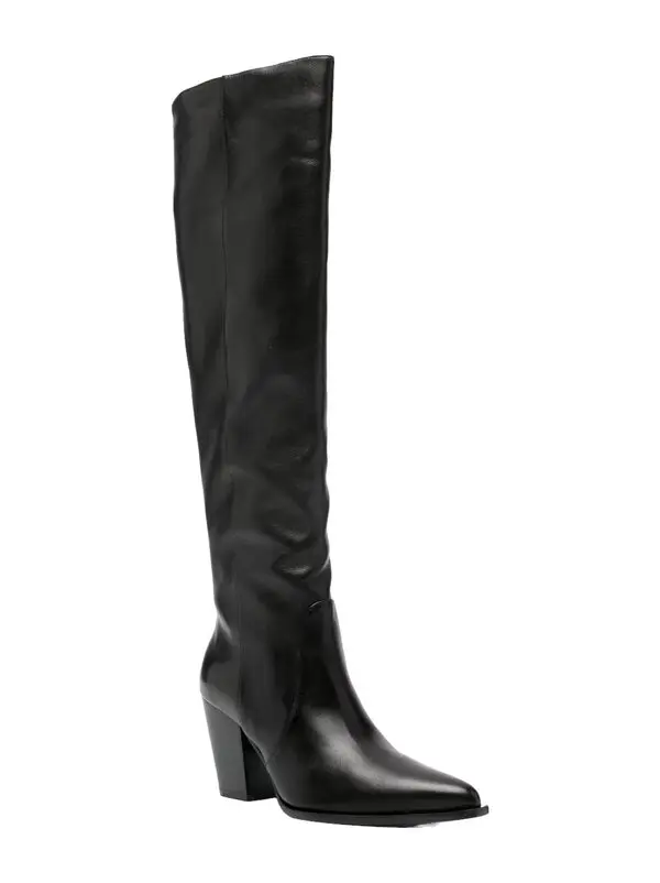 STUART WEITZMAN 85mm Leather Knee-high Boots - Black
