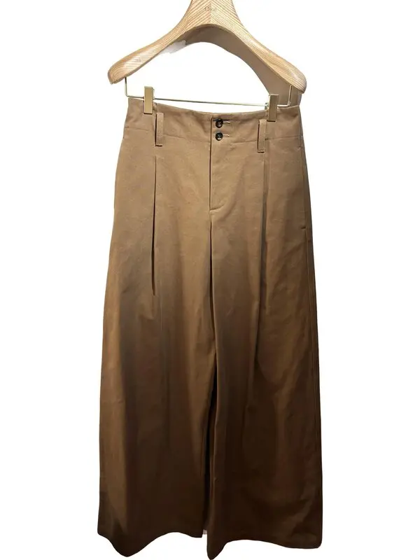 Chloé Pleated Wide-leg Trousers - Brown
