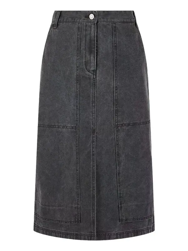 STUDIO TOMBOY Double-pocket Denim Skirt - Black