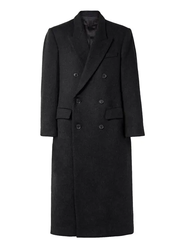 NILI LOTAN Edmont Double-breasted Wool Coat - Gray