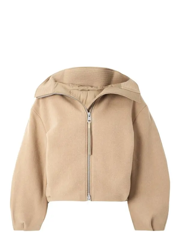 Canada Goose Chilliwack Cropped Hooded Wool-blend Felt Bomber Jacket - Brown