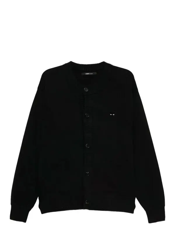 SONGZIO Cat-embroidered Cardigan - Black