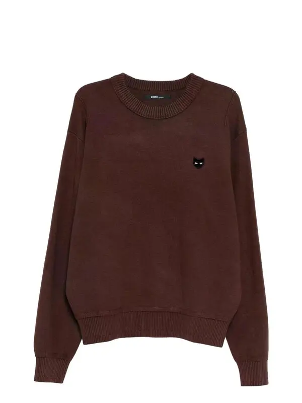 SONGZIO Embroidered Sweatshirt - Brown