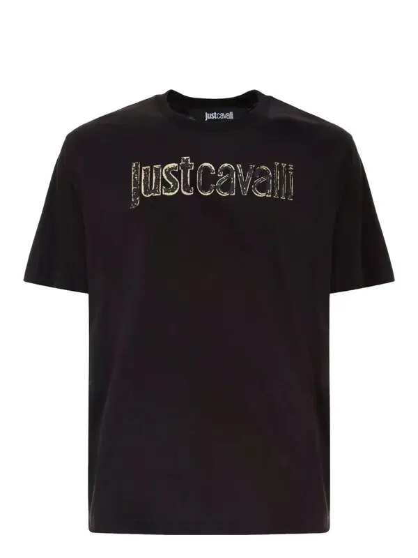Just Cavalli Logo-embellished T-shirt - Black