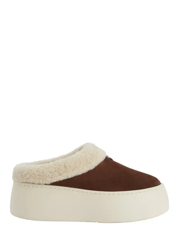 GIUSEPPE ZANOTTI Gz League Fur Sleeper Flats - Brown
