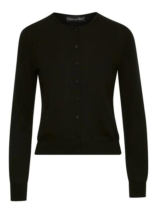 Oscar De La Renta Wool-blend Cardigan - Black