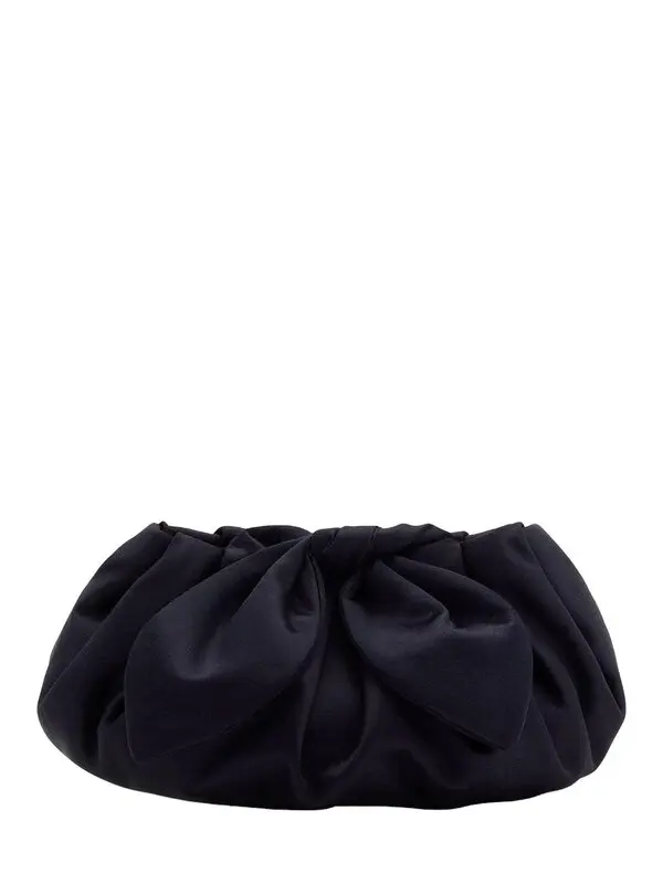 Oscar De La Renta Mini Satin Bow Clutch - Blue