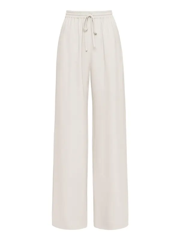 Oscar De La Renta Silk Georgette Drawstring Pant - One-color