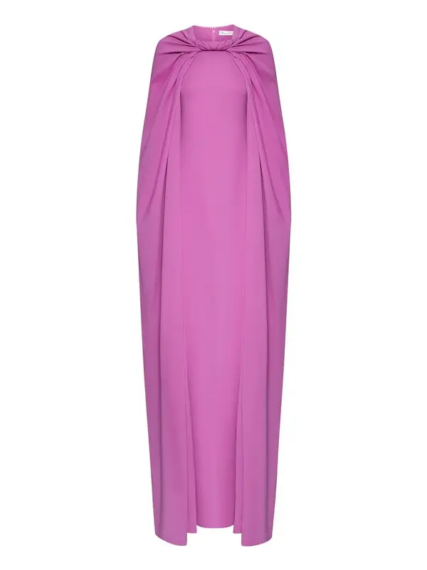 Oscar De La Renta Twist-detailed Georgette Caftan - Purple