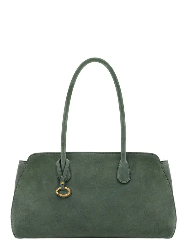 Oscar De La Renta The Aster Suede Bag - Green