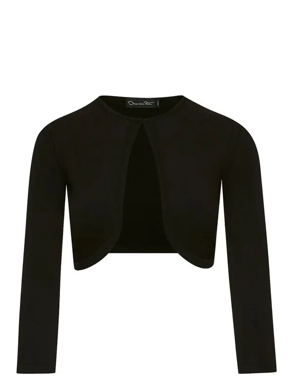 Oscar De La Renta Wool-blend Bolero - Black