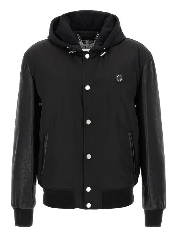 Philipp Plein Varsity Bomber Jacket - Black
