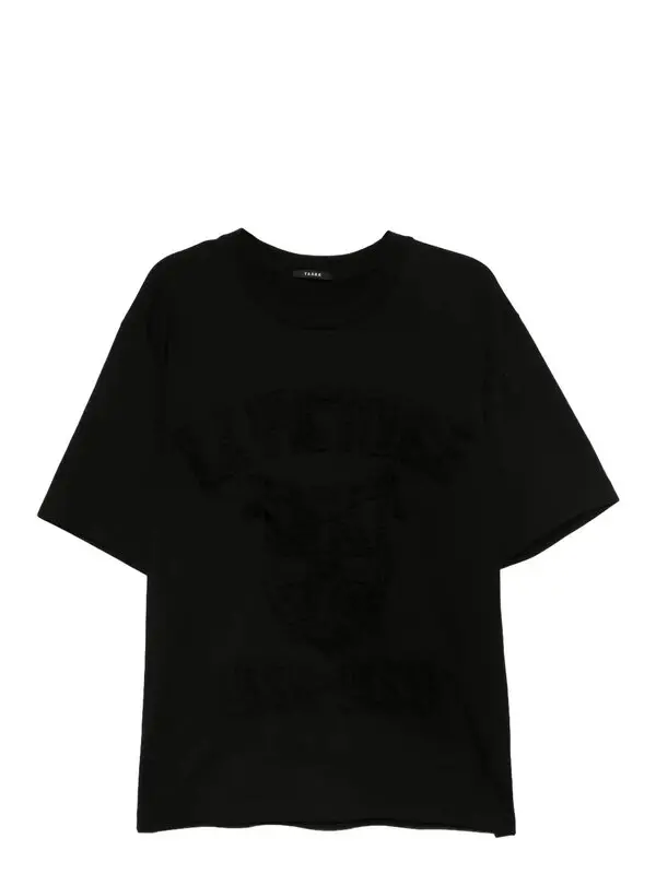 TAAKK Graphic-embroidered T-shirt - Black