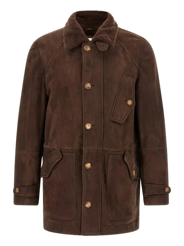 Brunello Cucinelli Sheepskin Parka Jacket - Brown