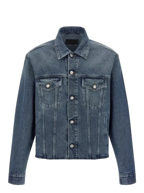 MAISON MARGIELA Raw Cut Denim Jacket - Blue