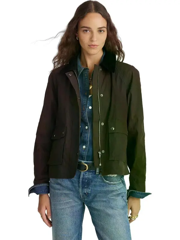 Madewell Waxed Zip-front Jacket - Molasses