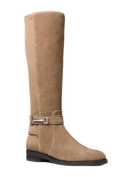 Michael Kors Carson Suede And Scuba Boots - Brown